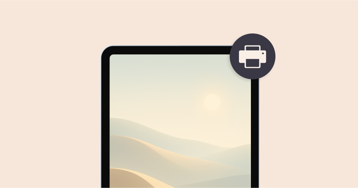 How to print from iPad