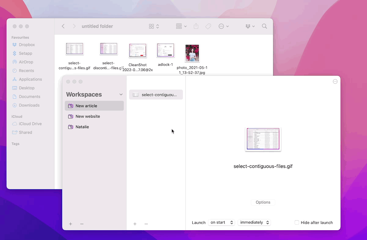 How to select multiple files on Mac