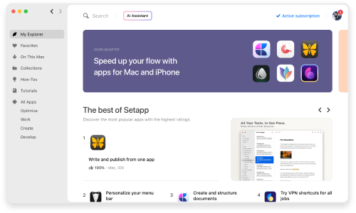 Setapp | Chatten mit KI